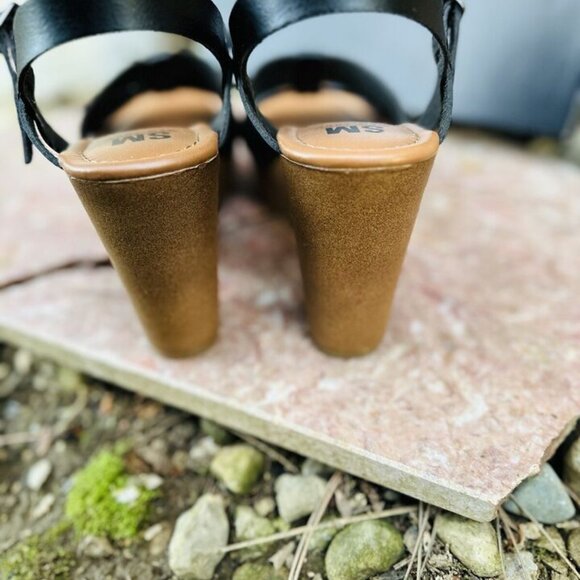 Steve Madden | Shoes | Sm Steve Madden New York Chunky Heel Sandals ...